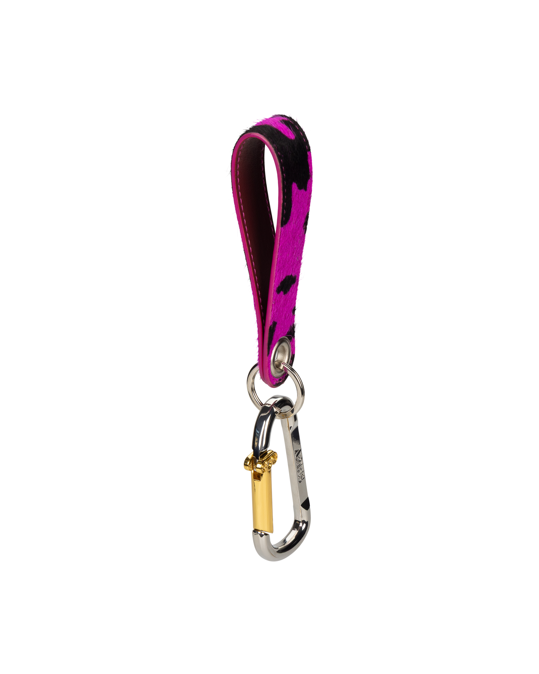 Column Carabiner Cow Print Pony Keychain Pink – Aries