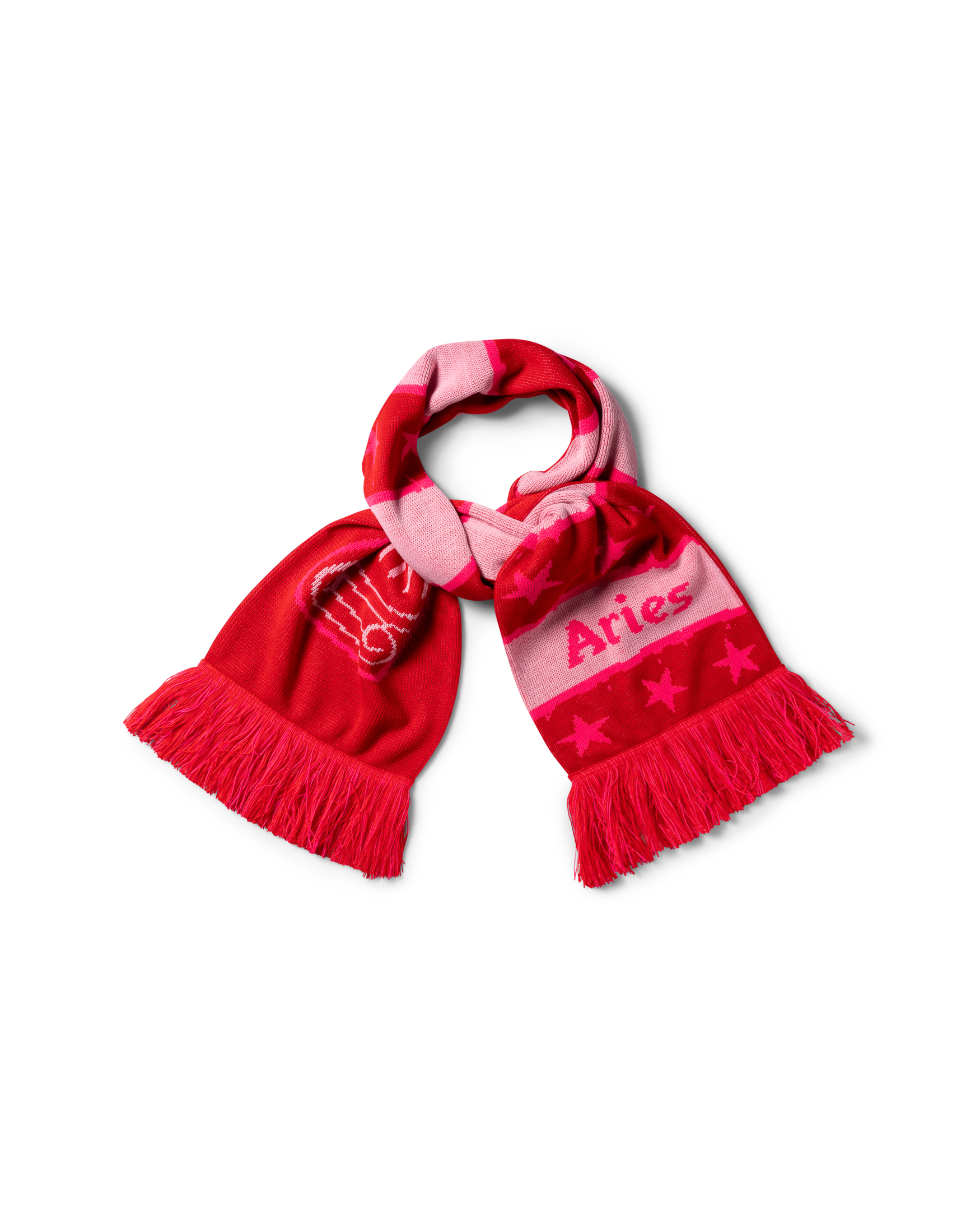 Stripey Column Scarf Hot Pink – Aries